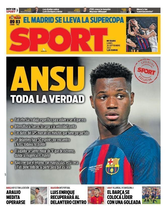 Portadas De Los Periódicos Deportivos Hoy 26 De Septiembre De 2022