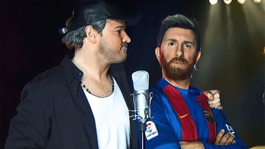 Luis Enrique Iglesias le canta a Messi
