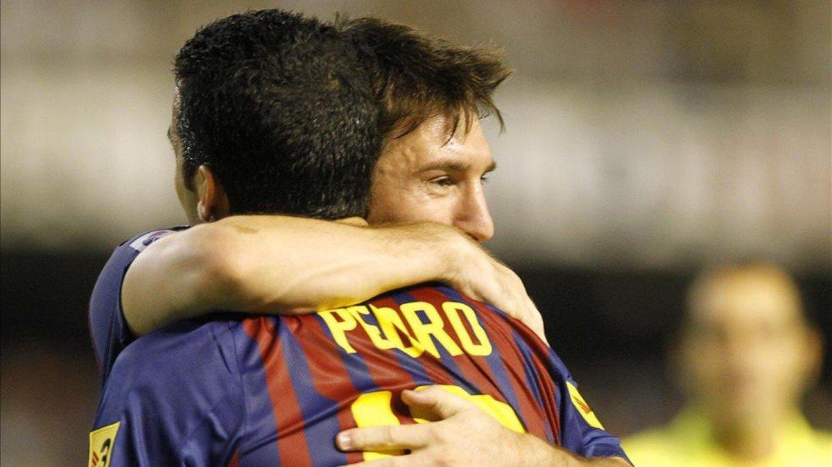 Pedro presume de su pasado culé