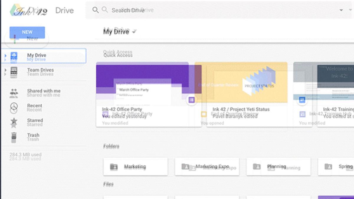 Google también ha rediseñado la interfaz de Google Drive