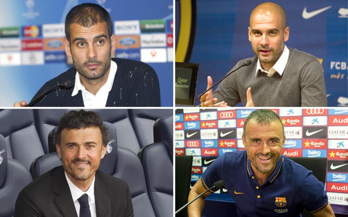 Guardiola y Luis Enrique: un triplete en el Barcelona envejece y pasa