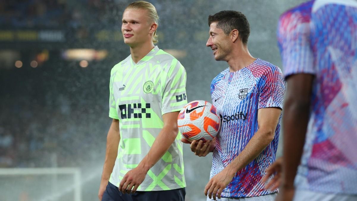 Lewandowski y Haaland, un regreso precipitado