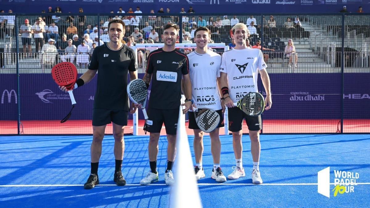 Di Nenno y Stupa apean a Bela y Sanyo en Abu Dhabi