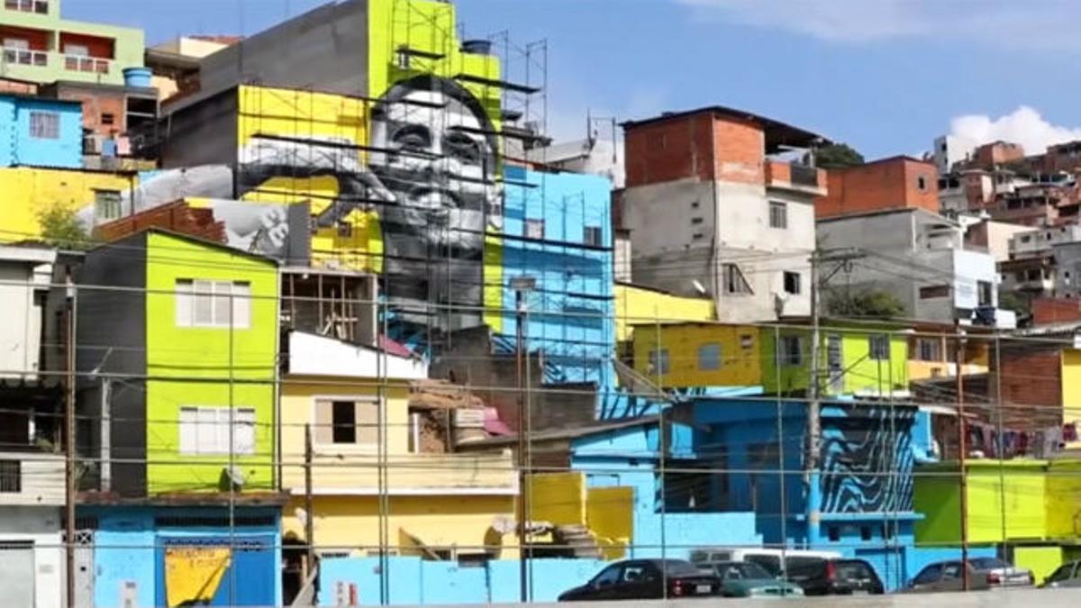 Una favela de São Paulo dedica un mural a Gabriel Jesús