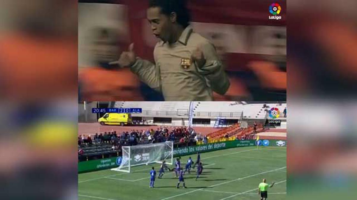 Jan Molina se puso el traje de Ronaldinho en la Promises