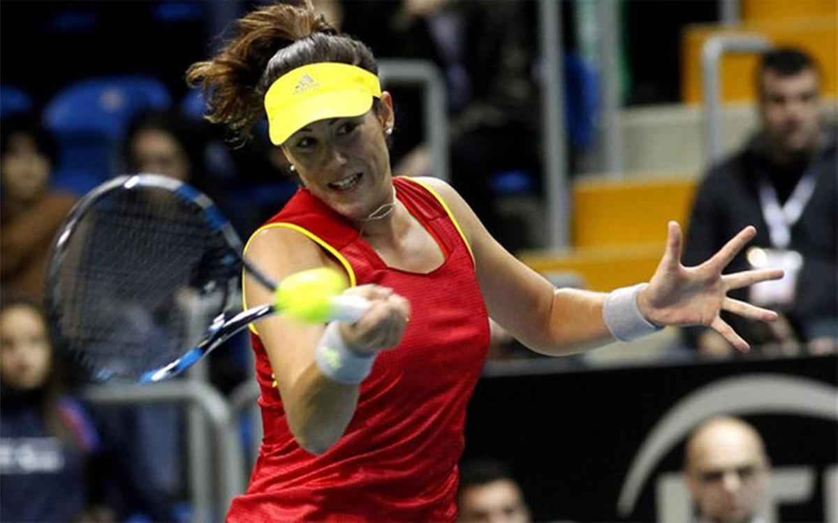 Muguruza da a España el punto decisivo ante Serbia