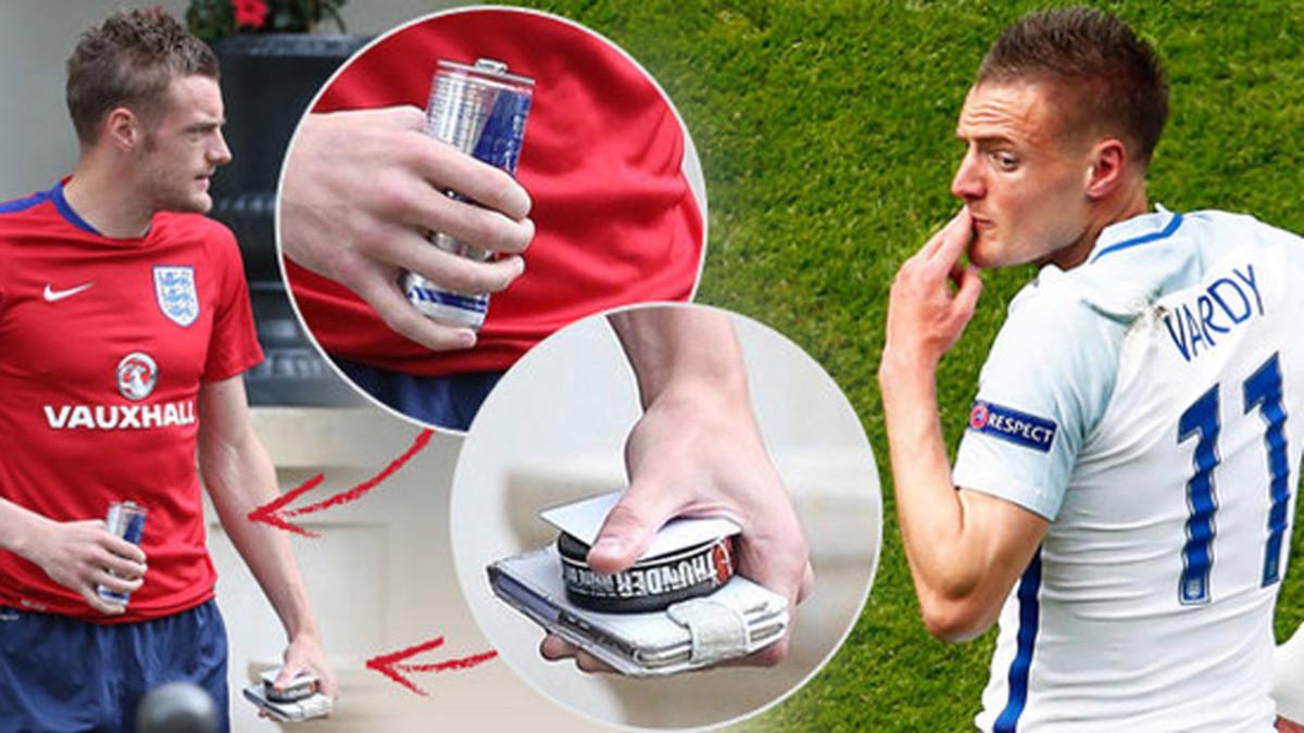 Vardy, sorprendido... con una caja de nicotina ilegal