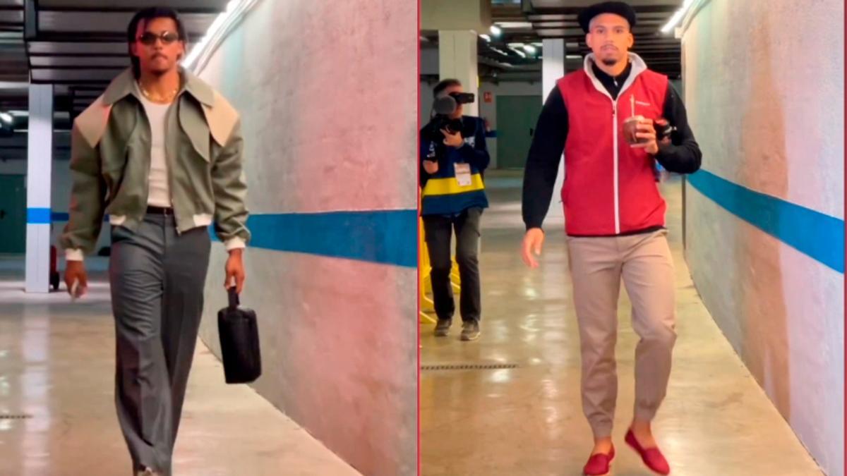 Kounde se queda con todas las miradas en su llegada a El Clásico